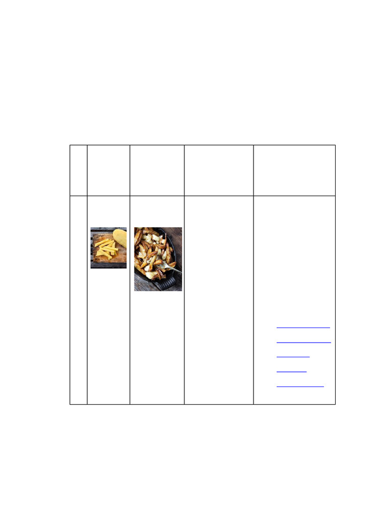 Jenis Olahan Dari Potongan Kentang | PDF
