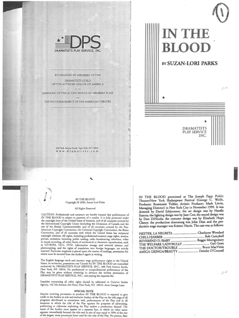 Parks, Suzan-Lori - in The Blood | PDF