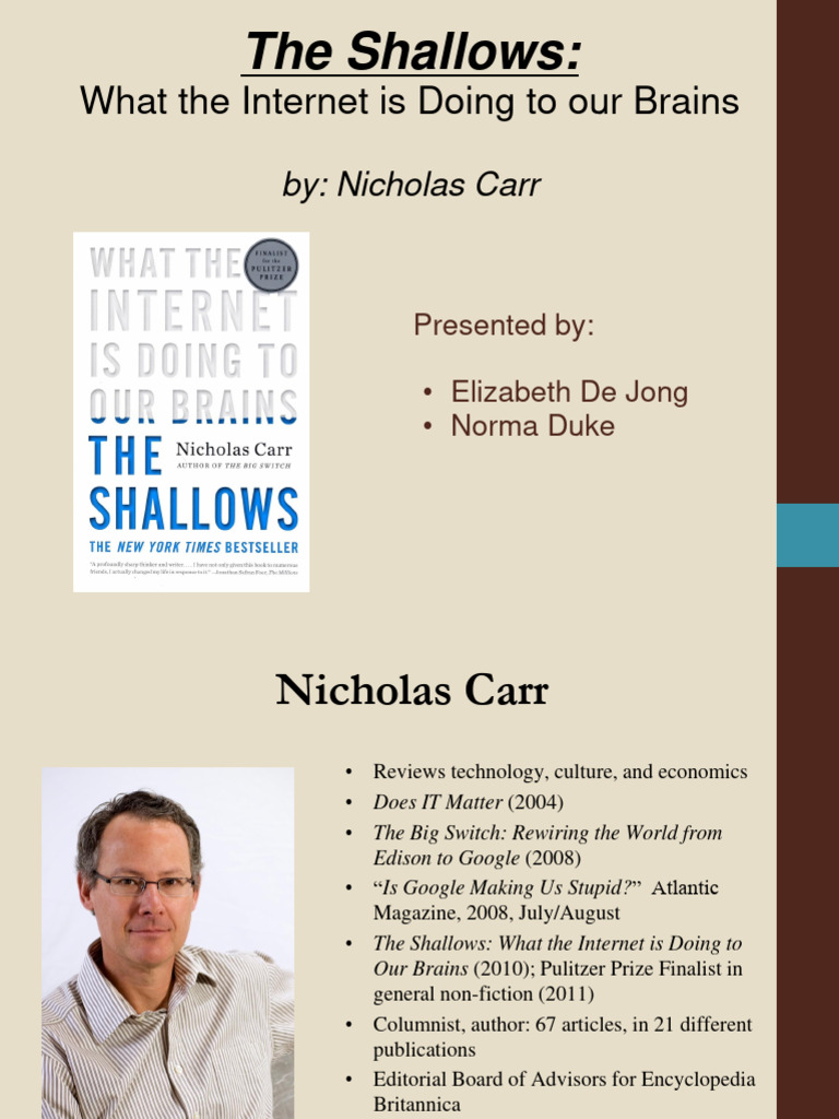 The Shallows: Internet's Brain Impact | PDF | Memory | Cerebral Cortex