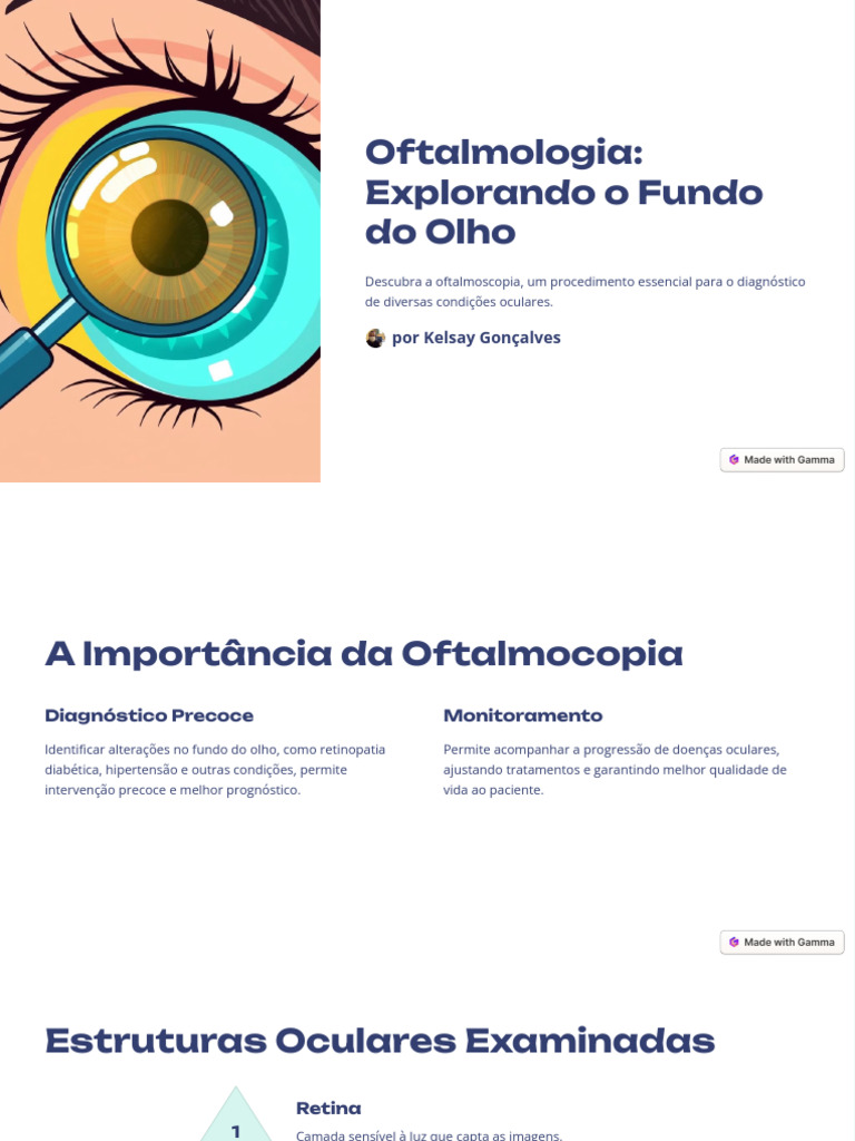 Oftalmologia Explorando o Fundo Do Olho | PDF | Olho | Especialidades ...