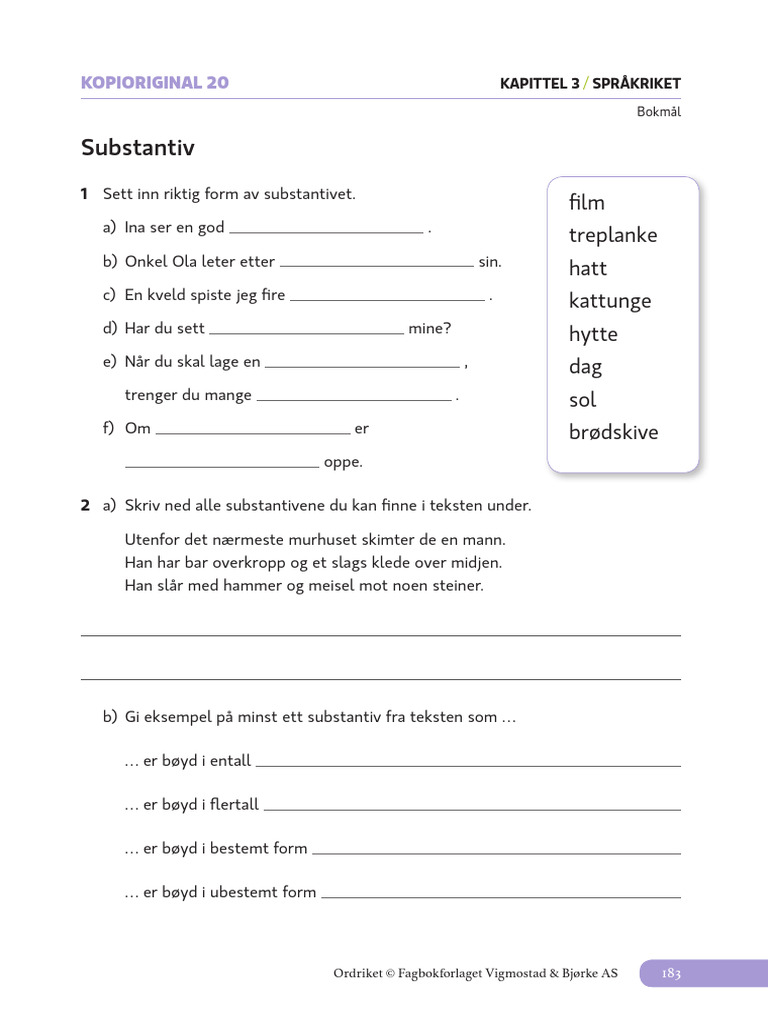Kapittel 3 - Substantiv | PDF
