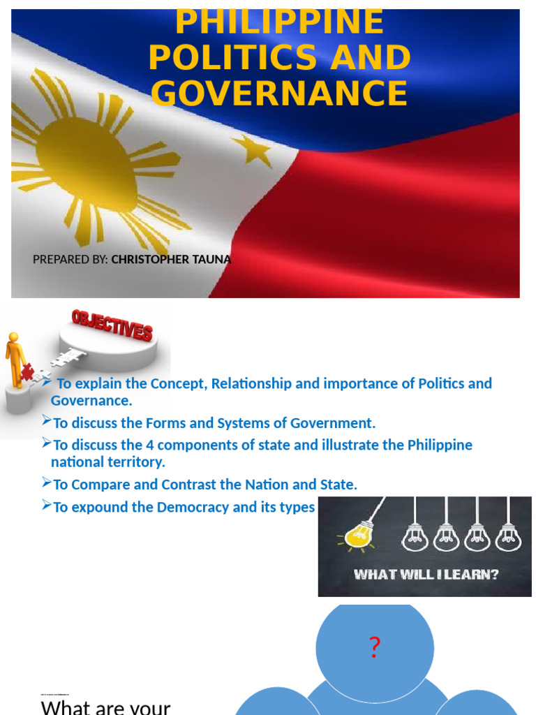 Philippine Politics and Governance | PDF | Government | Territorial Waters
