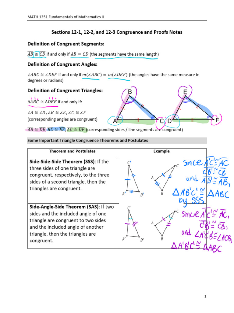 12-1 - 12-2 - 12-3 Notes With Uno Card Proofs Class Version 2 | PDF ...