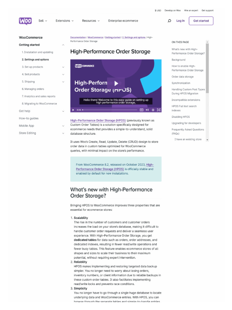 Screencapture Woocommerce Document High Performance Order Storage 2024 ...