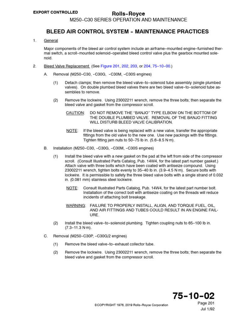 75-10-02 Bleed Air Control System | PDF | Valve | Nut (Hardware)