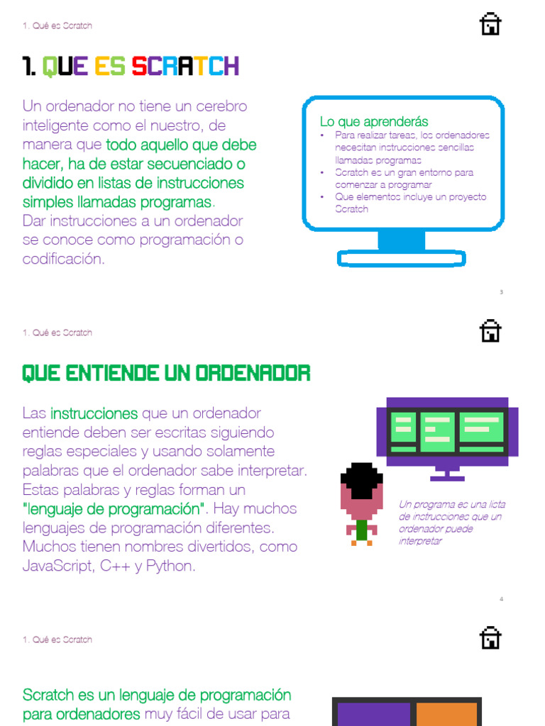 Ok 1diapositivas Scatch Grado Quinto | PDF | Scratch (lenguaje de programación) | Variable ...