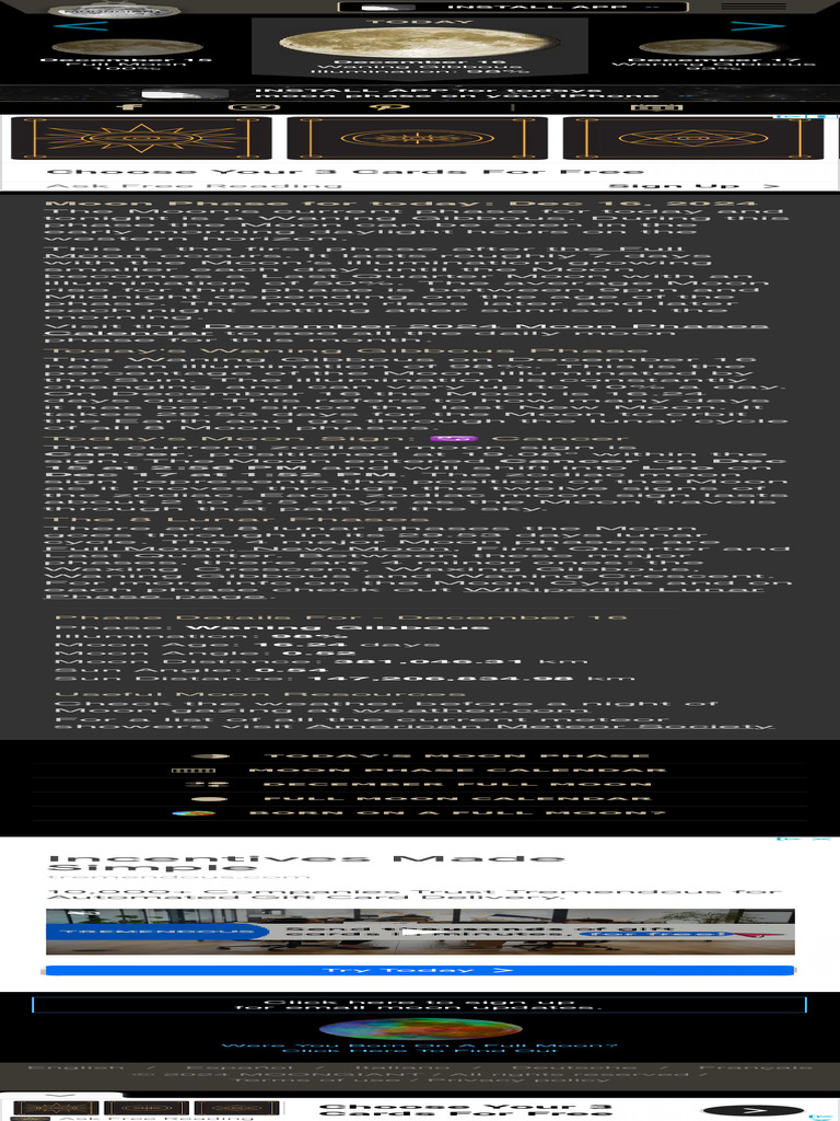 Moon Phases & Zodiac Insights | PDF | Moon | Physical Sciences