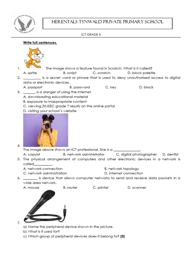 ICT Homework GRADE 5 | PDF