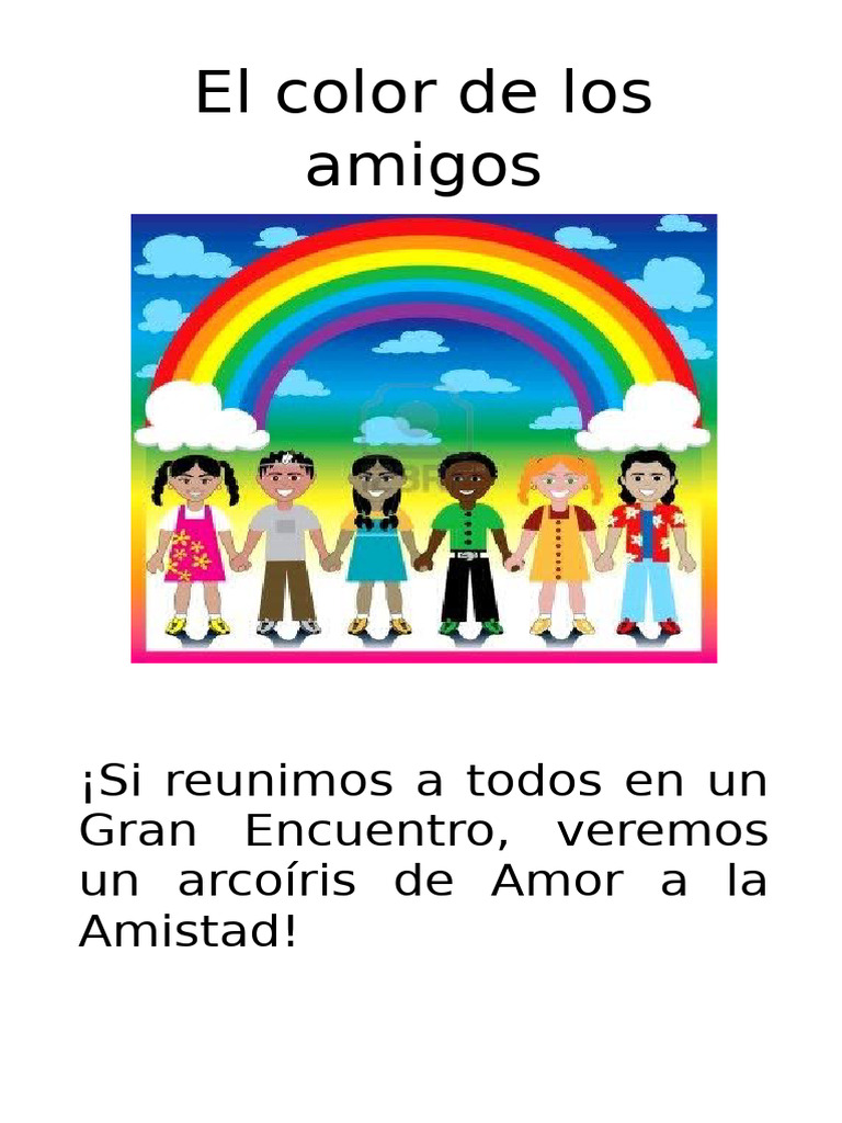 El Arcoíris de la Amistad Infantil | PDF | Amistad | Color