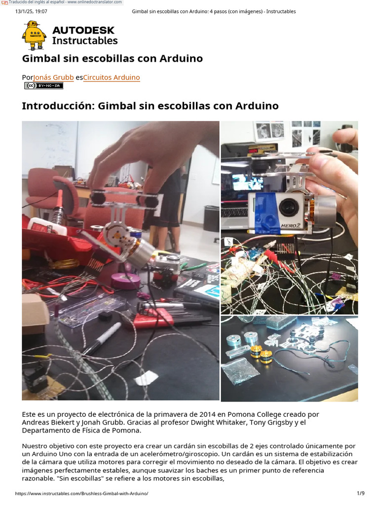 Gimbal Sin Escobillas Con Arduino_ 4 Pasos (Con Imágenes ...