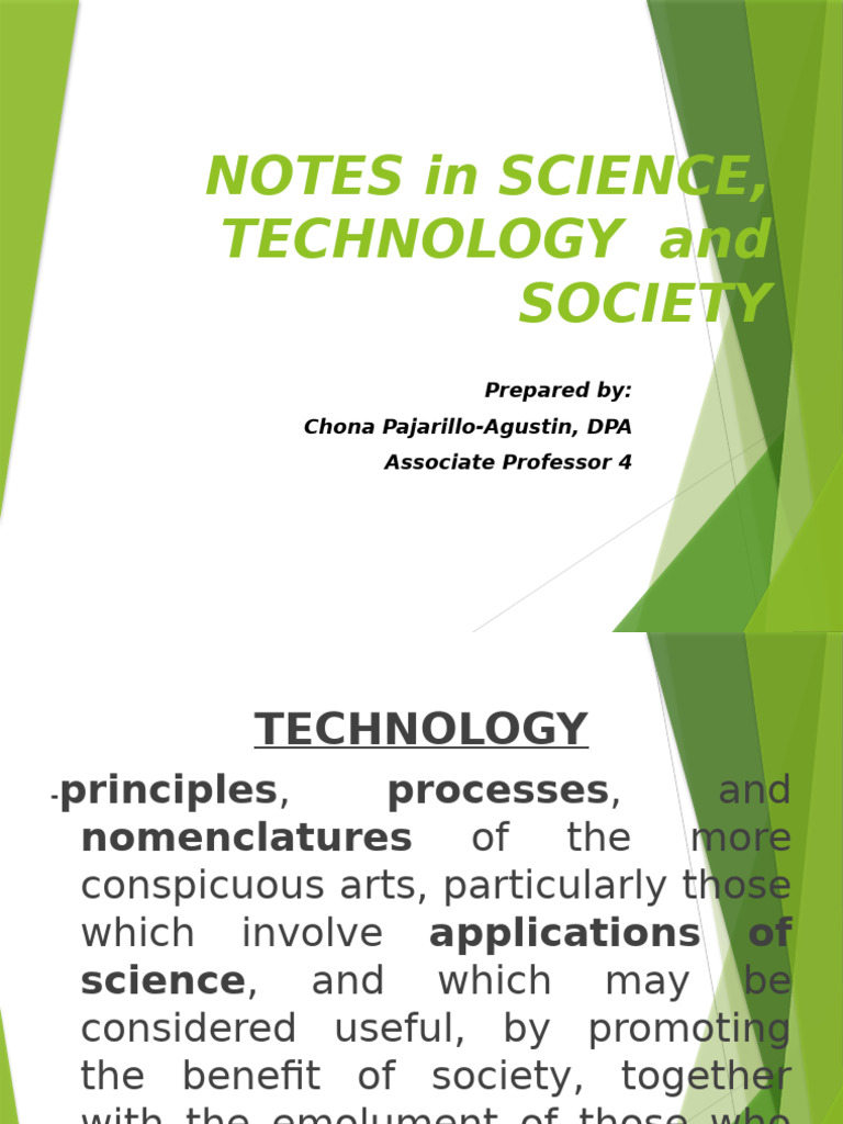 Notes in Science Technology and Society | PDF | Scientific Method | Science