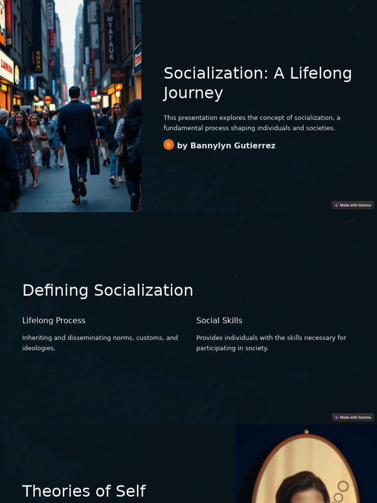 Socialization A Lifelong Journey | PDF | Socialization | Adolescence