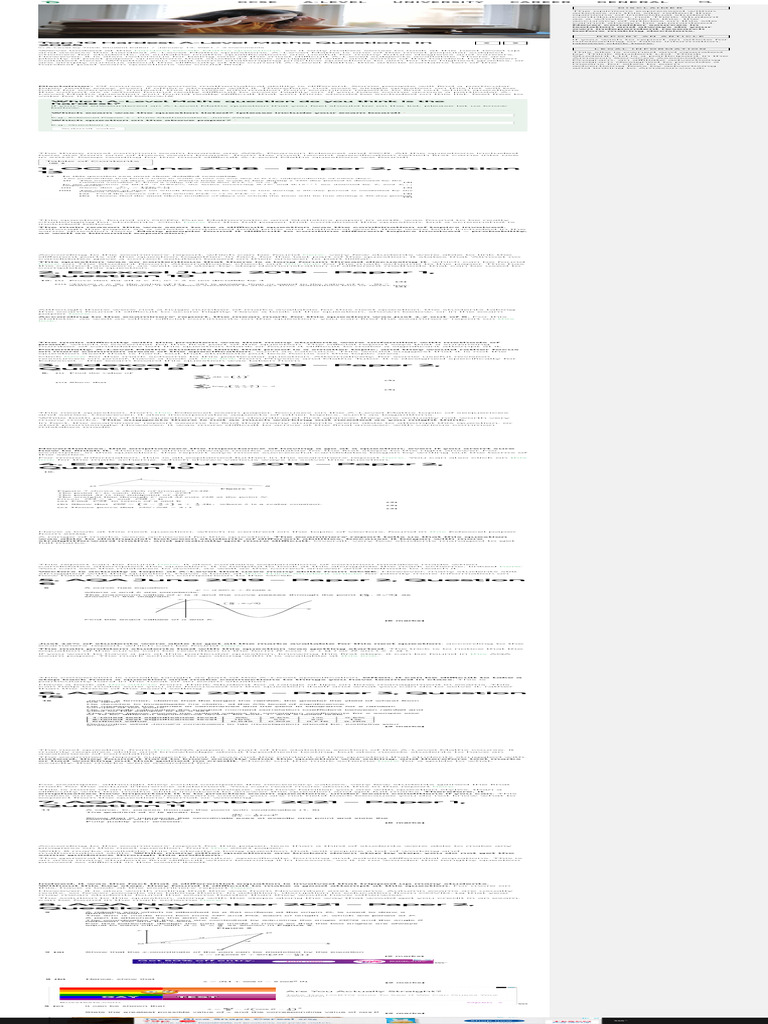 Top 10 Hardest A-Level Maths Questions in 2025 - Think Student 2 | PDF ...