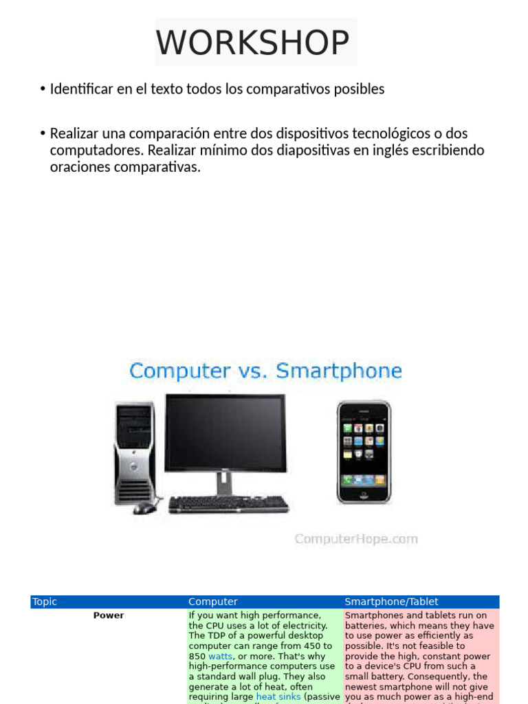 Compare Computers and Smartphones | PDF | Laptop | Desktop Computer