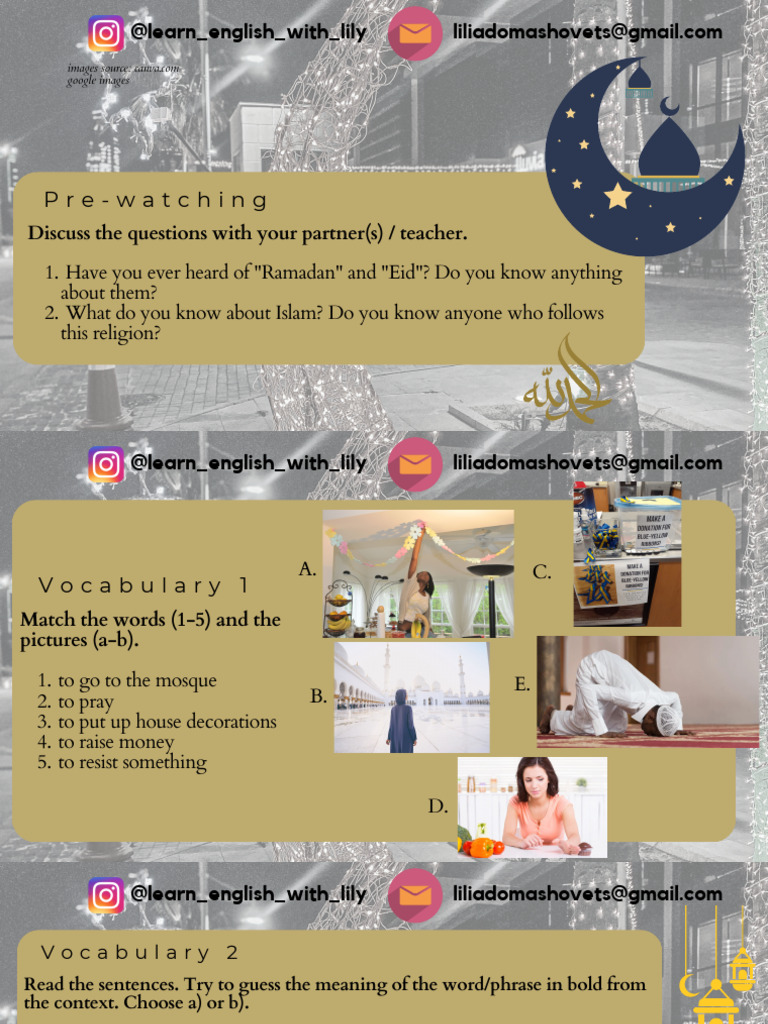 What Is Ramadan (English Lesson, A2) | PDF | Ramadan | Abrahamic Religions