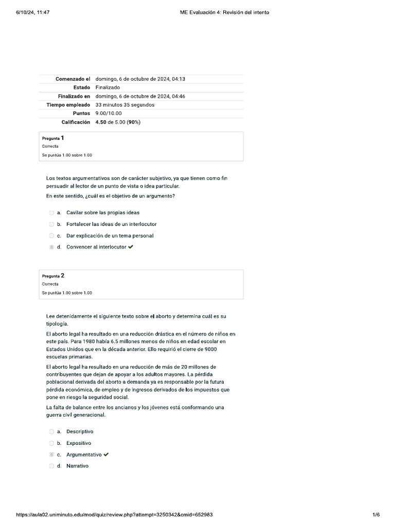 Examen Lectura y Escritura 1 | PDF