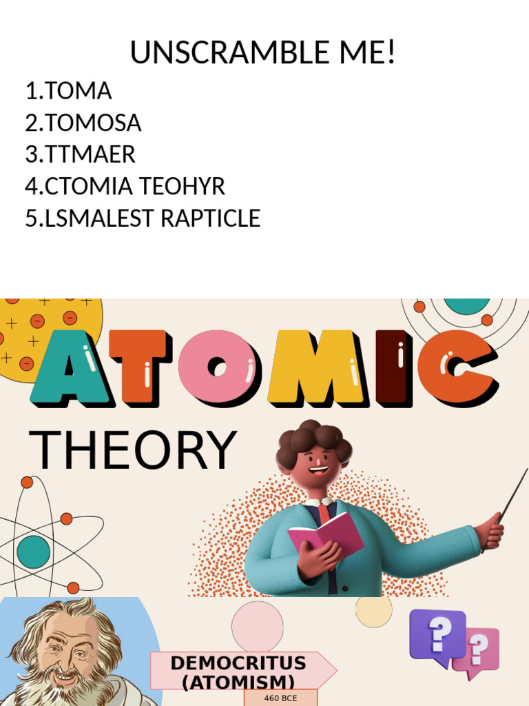 Atomic Theory Science Presentation Colorful 3d Style Pdf Atoms Electron