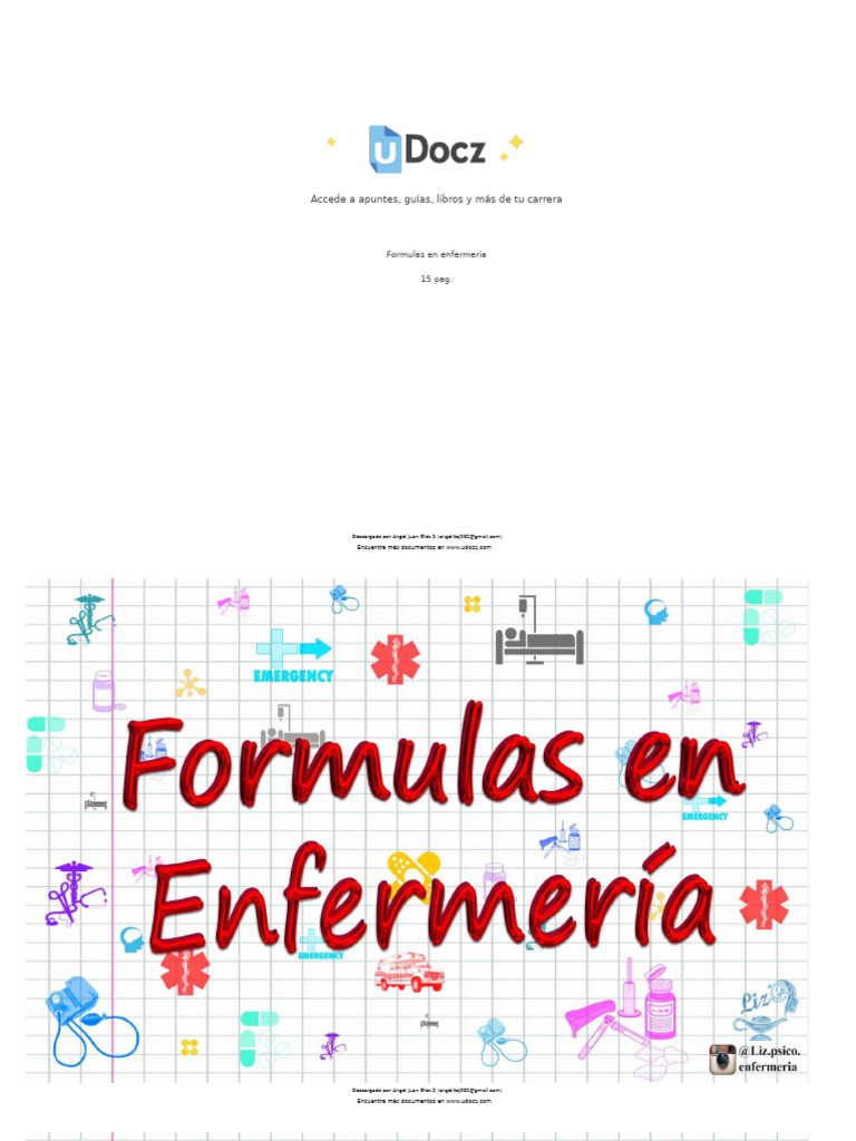 Fórmulas de Enfermería PDF | PDF