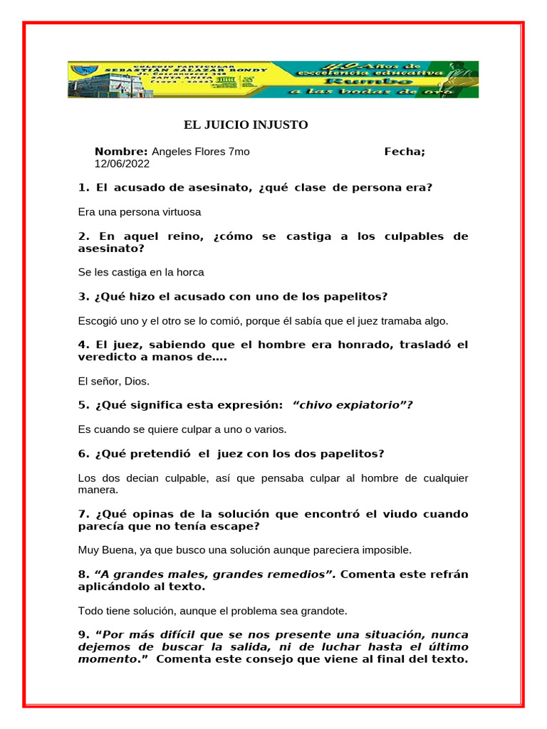 El Juicio Injusto | PDF