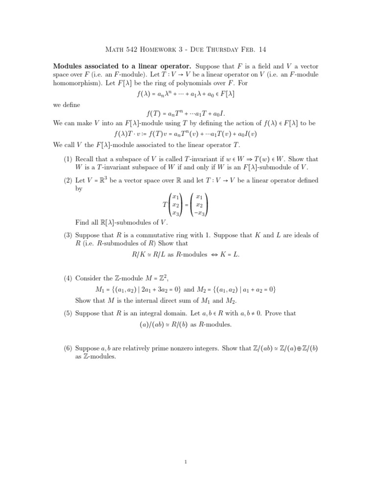 Math 542 2019-542hw3 | PDF