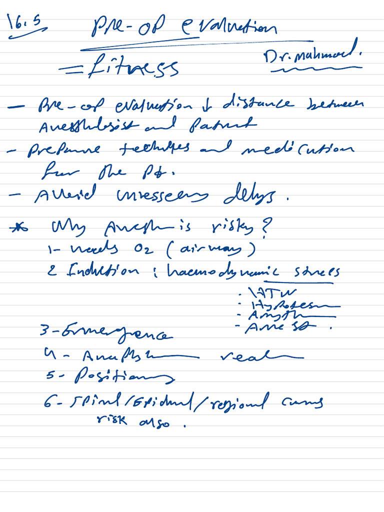 Anesthesia Notes | PDF