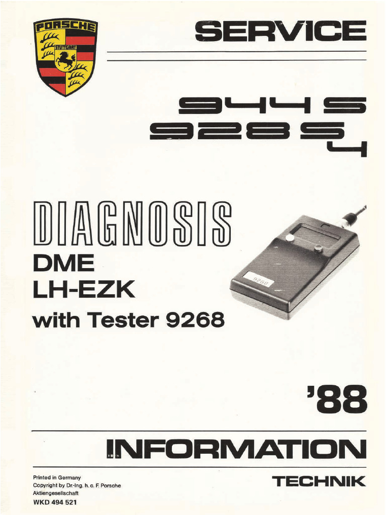 Porsche 944 928 S4 DME Diagnosis | PDF