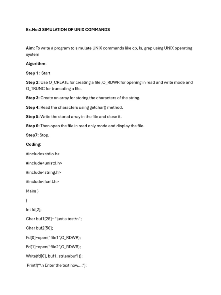 Os Experiment 3 | PDF