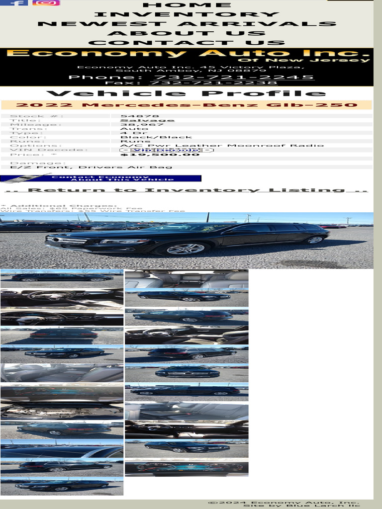 Economy Auto Salvage Nj Inventory