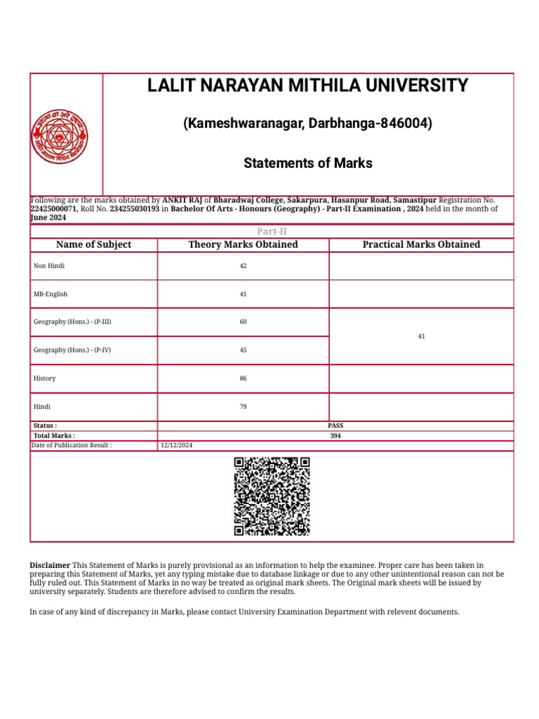 Lalit Narayan Mithila University: (Kameshwaranagar, Darbhanga-846004 ...