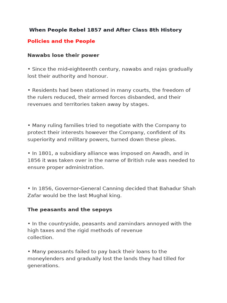 When People Rebells 1857 and After | PDF | Indian Rebellion Of 1857 ...