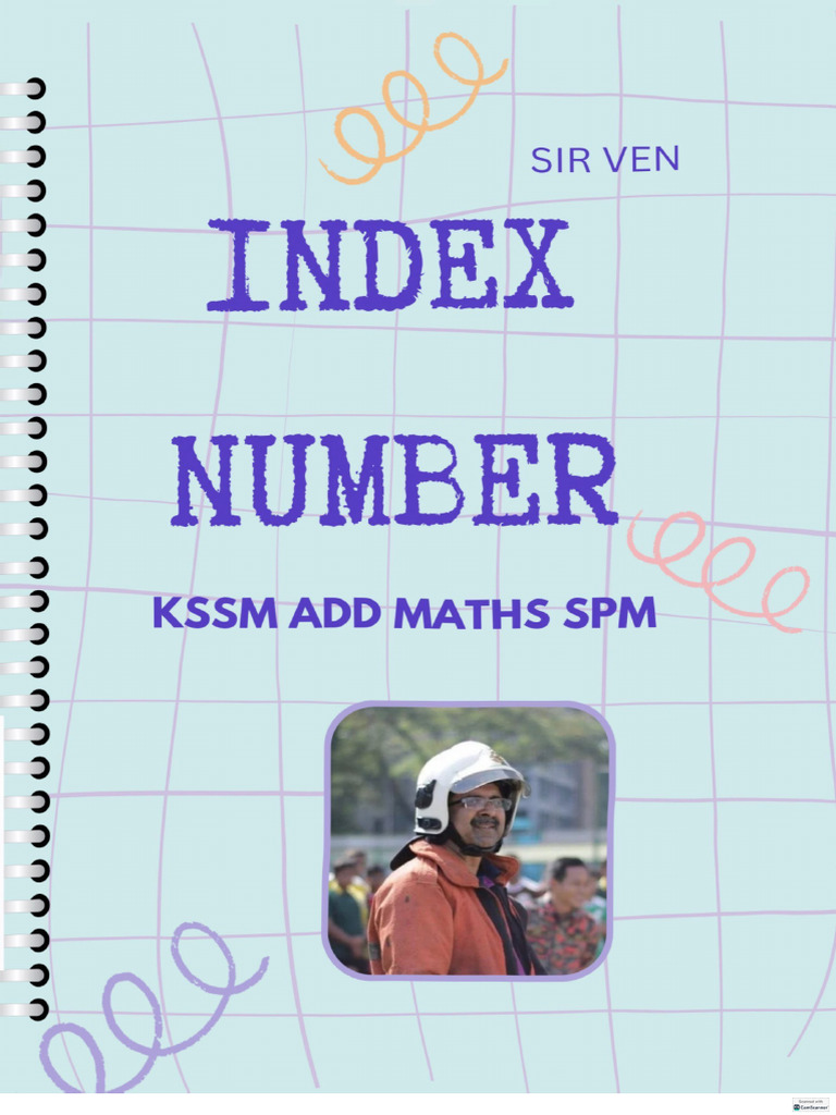 Index Number KSSM Add Maths SPM Sir Ven | PDF