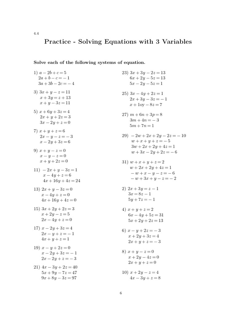 3variable System | PDF
