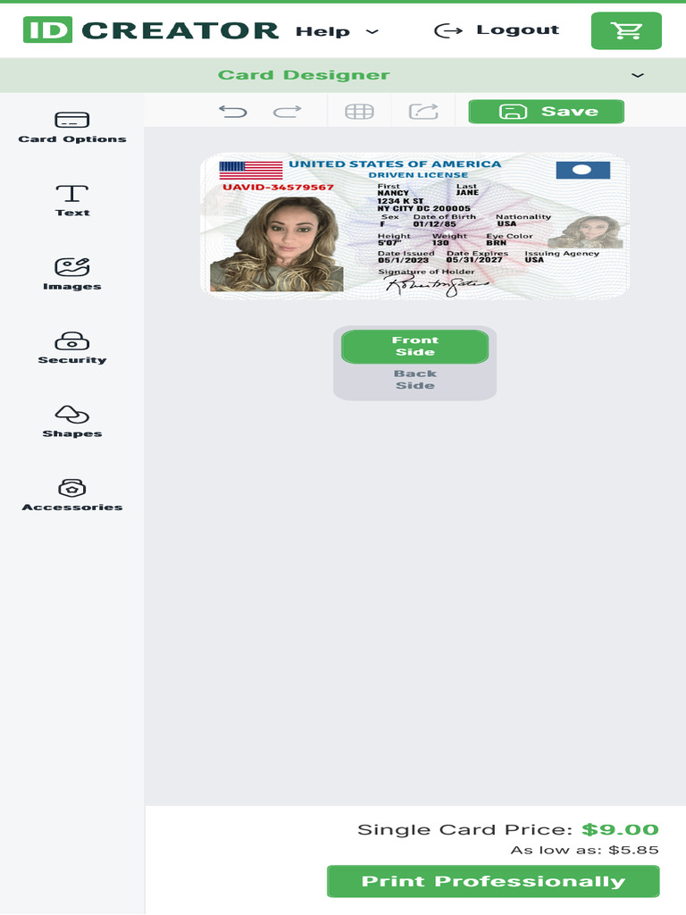 IDCreator.com ID Badge Maker - Free ID card software - 1-855-MAKE-IDS | PDF