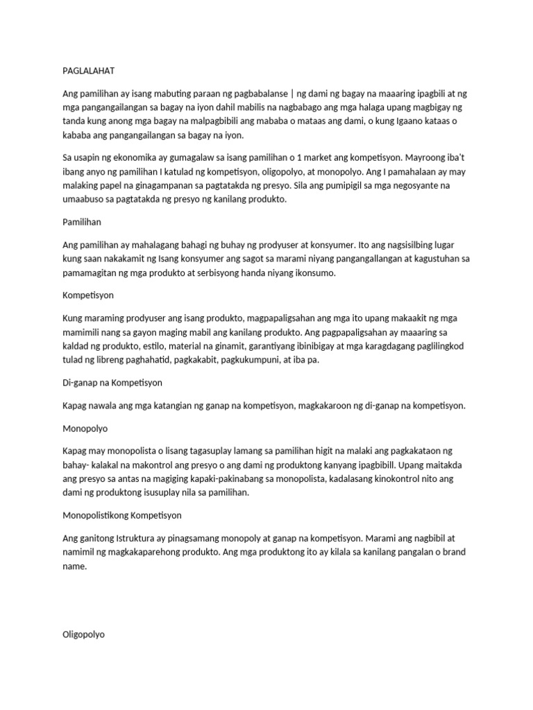 Paglalahat Wps Office | PDF