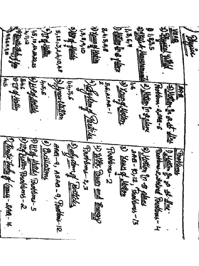 Physics Important Question 1st Year | PDF