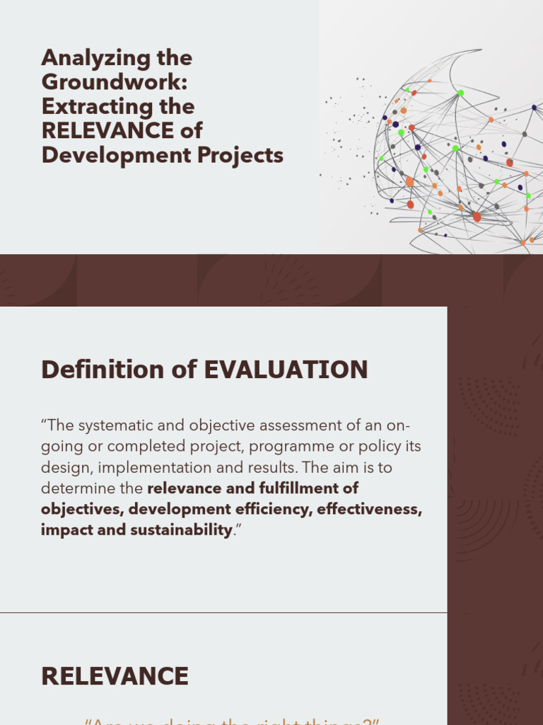 Analyzing Relevance in Project Evaluation of Development Projects | PDF ...