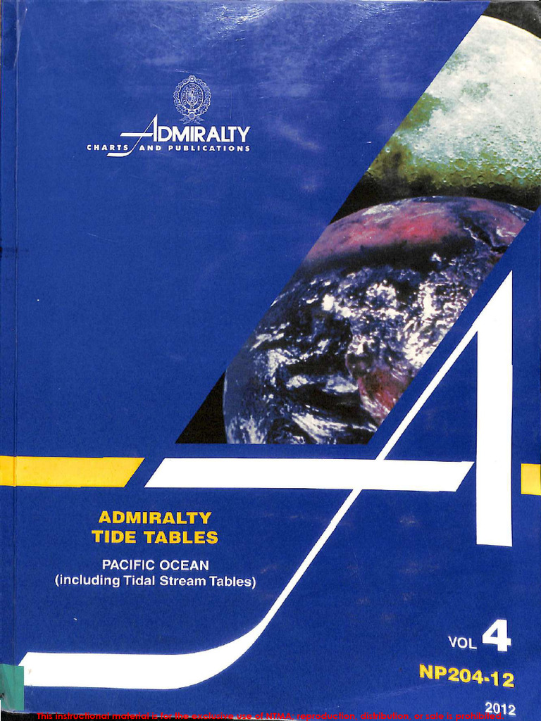 Admiralty Tide Table - Pacific Ocean (Including Tidal Stream Tables ...