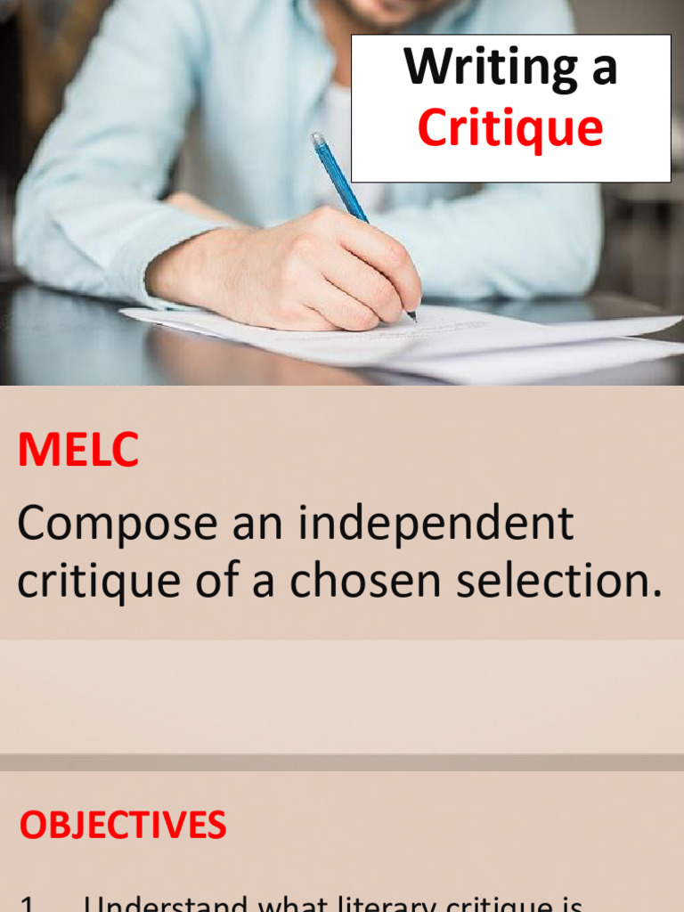 Writing-a-Critique Lesson | PDF | Argument | Narrative