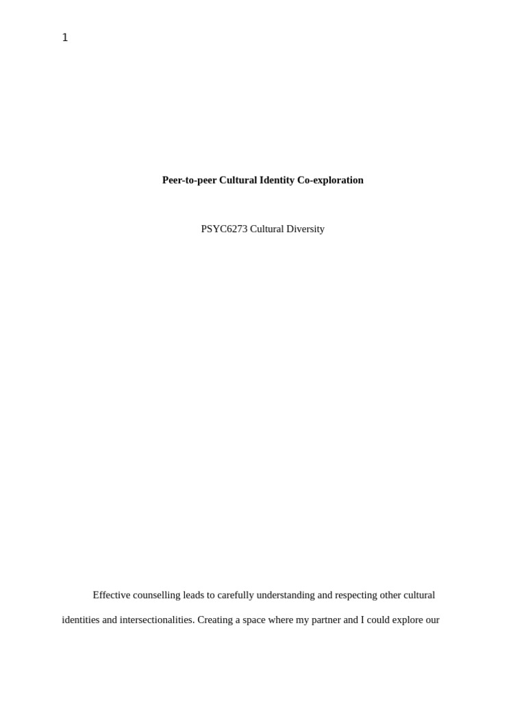 Peer-To - Peer Cultural Identity Co-Exploration.. | PDF | Identity ...