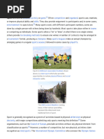 Understanding Sports: Definition & Types | PDF | Sports