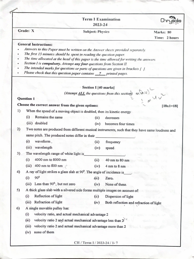 Term 1 Phy | PDF