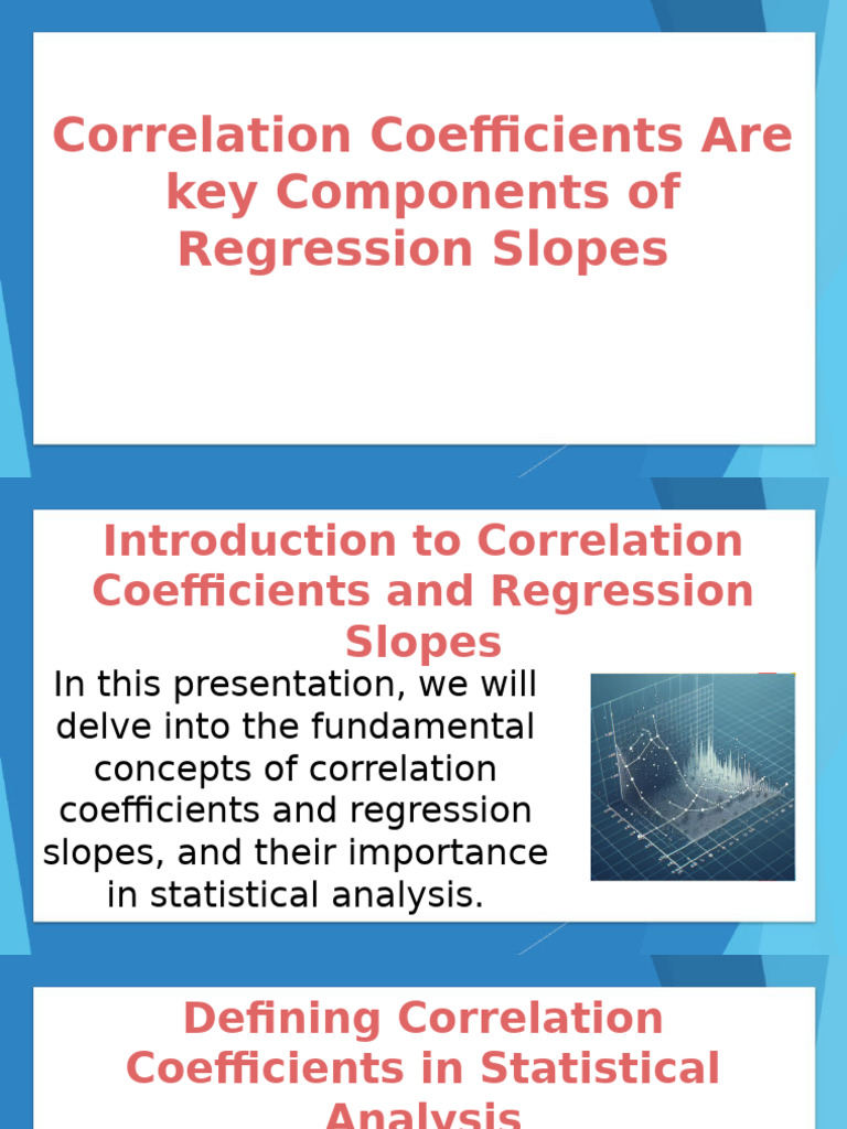 Correlation Coefficients Are Key Components Regression Slopes de Guzman ...