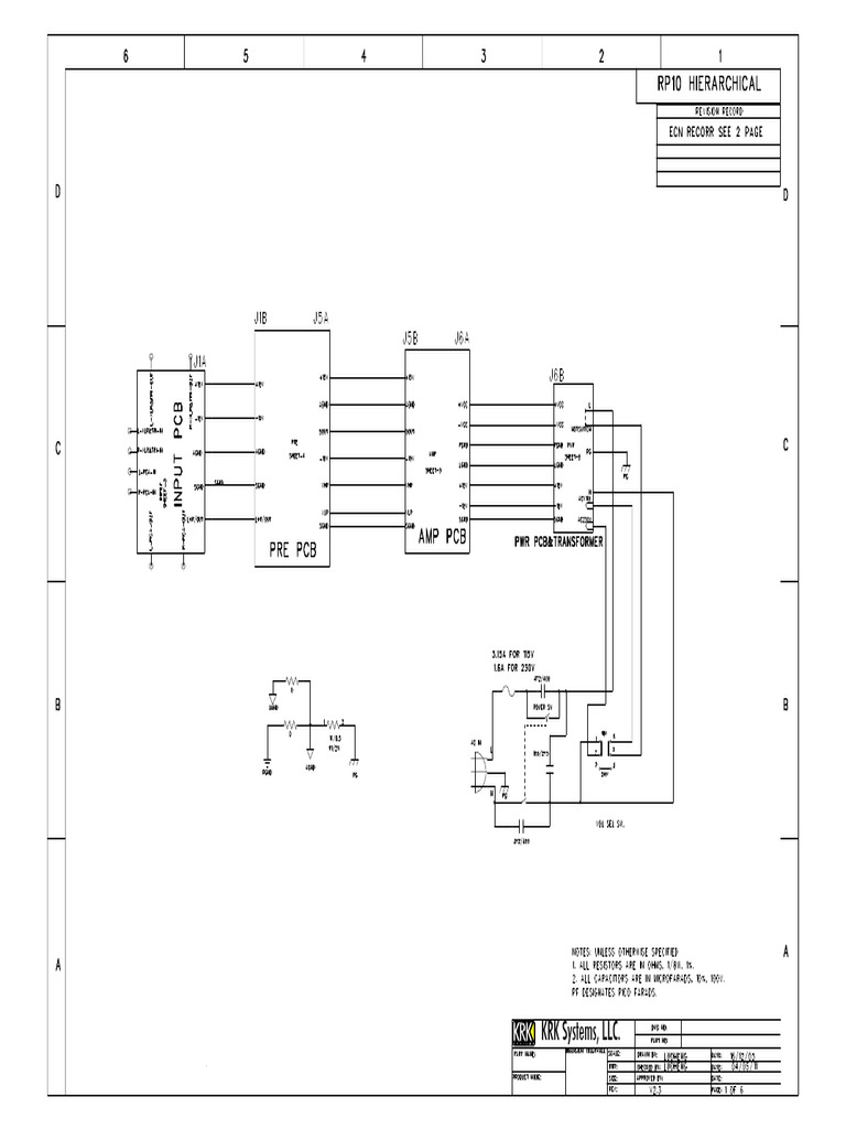 KRK Systems RP10S - AMP Schematic | PDF