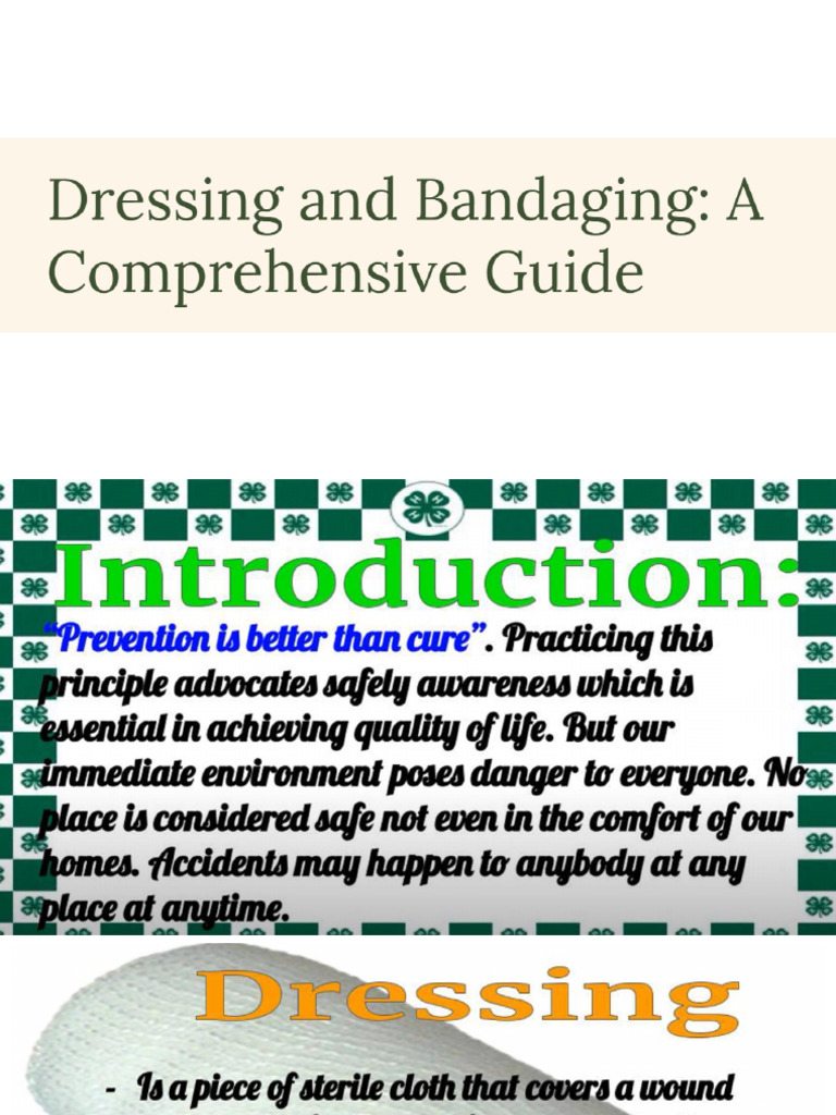 Dressing and Bandages | PDF