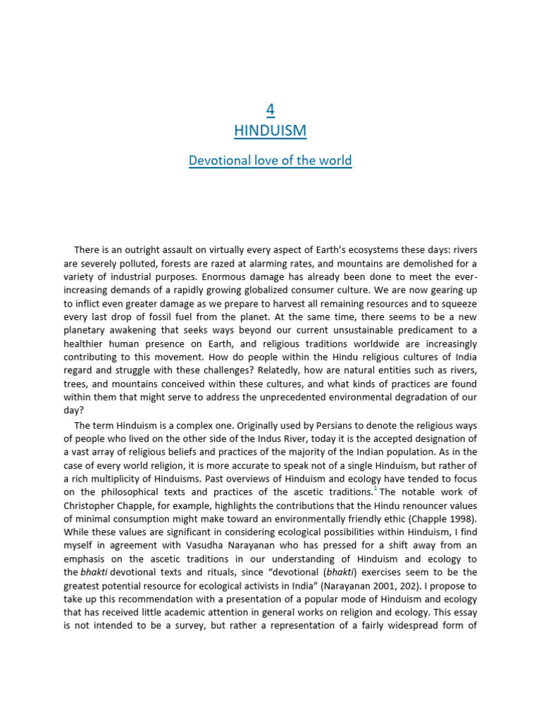 Chapter 4 Hinduism | PDF | Brahman | Bhagavad Gita
