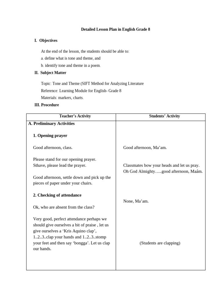 Grade 8 English: Tone & Theme | PDF | Human Communication