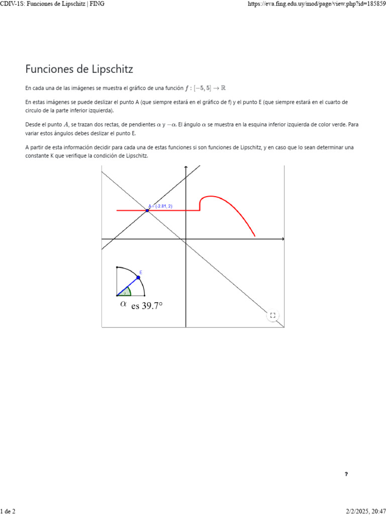 CDIV-1S_ Funciones de Lipschitz _ FING | PDF