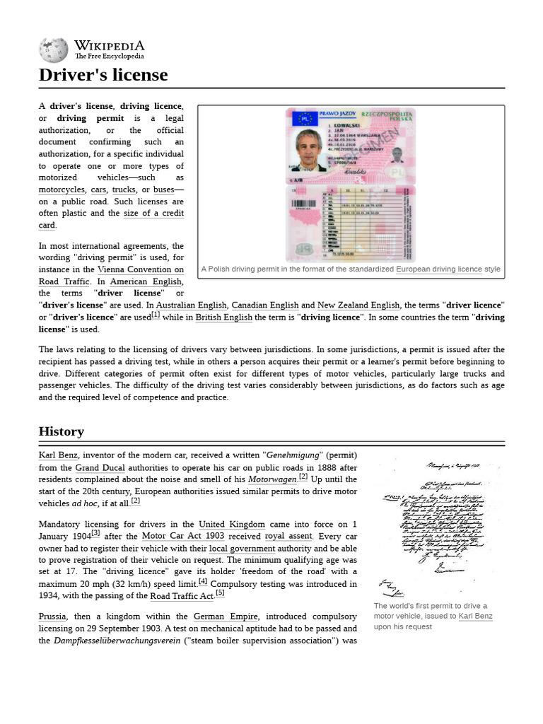 Driver's License | PDF | Driver's License | Identity Document