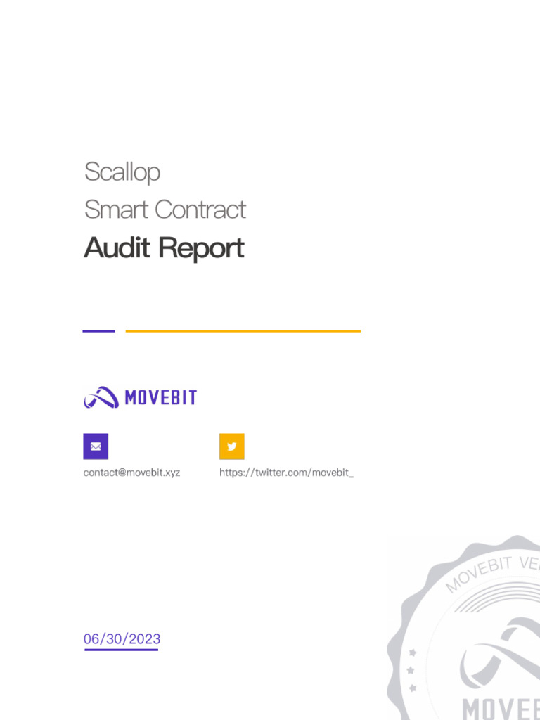 Scallop Smart Contract Audit 2023 | PDF | Loans | Formal Verification