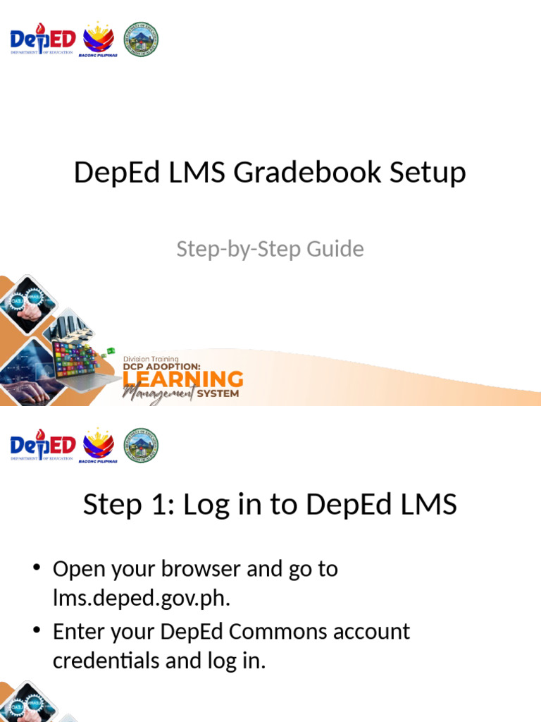 DepEd LMS Gradebook Setup | PDF